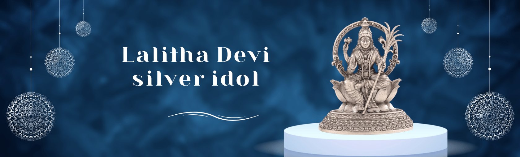 925 Silver Lalitha Devi Idol – Goddess of Grace & Power – P S Jewellery