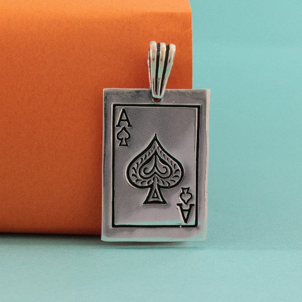 925 Silver Ace Men Pendant MP-90 Elegant Style for Men – P S Jewellery