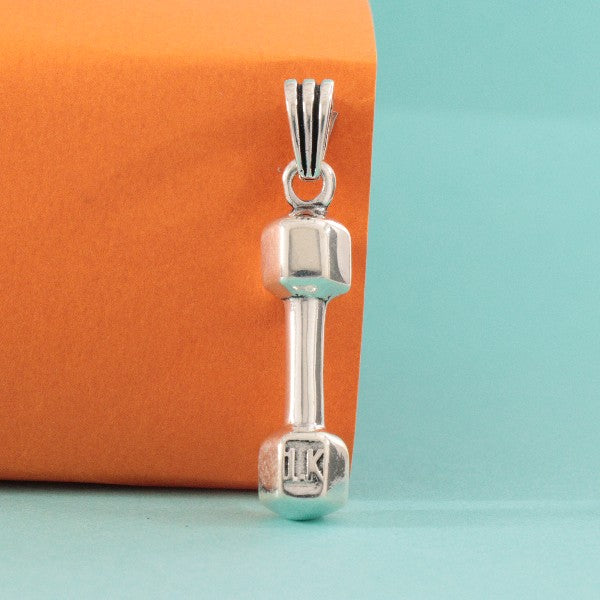 925 Silver Barbell Dumbbell Pendant for Men MP-96 Elegant Design – P S ...
